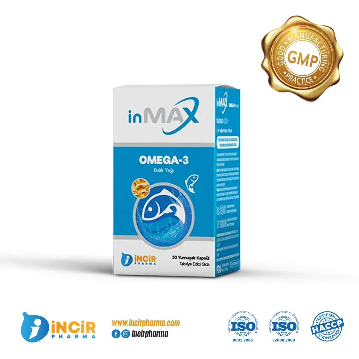 inMAX OMEGA 3 FISH OIL 30 SOFTGEL / 60 SOFTGEL – İncir Pharma